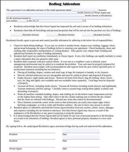 Bed Bug Addendum: What Does This Document Entail? | Pestclue